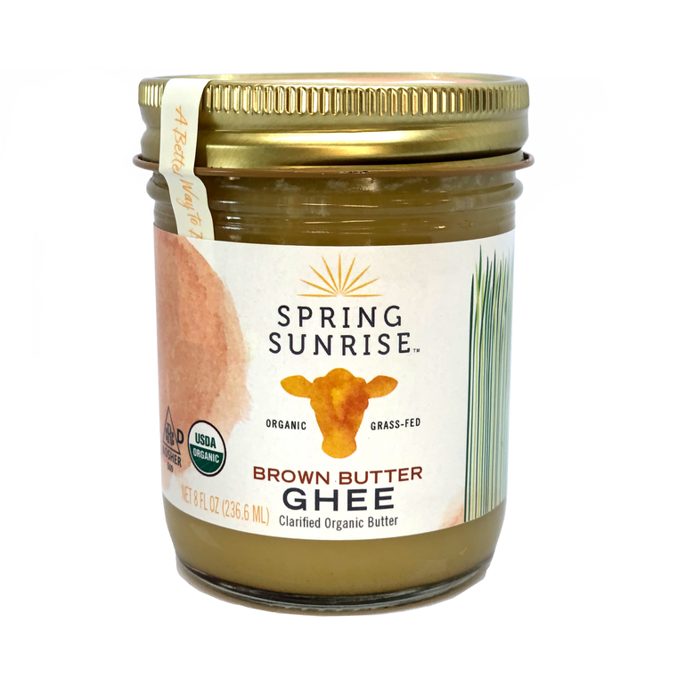 Brown Butter Organic Grass Fed Ghee – Spring Sunrise Natural Foods